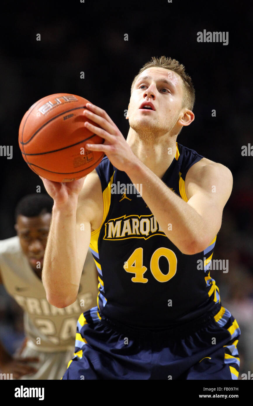 January 5, 2016; Providence, RI, USA; Marquette Golden Eagles center ...