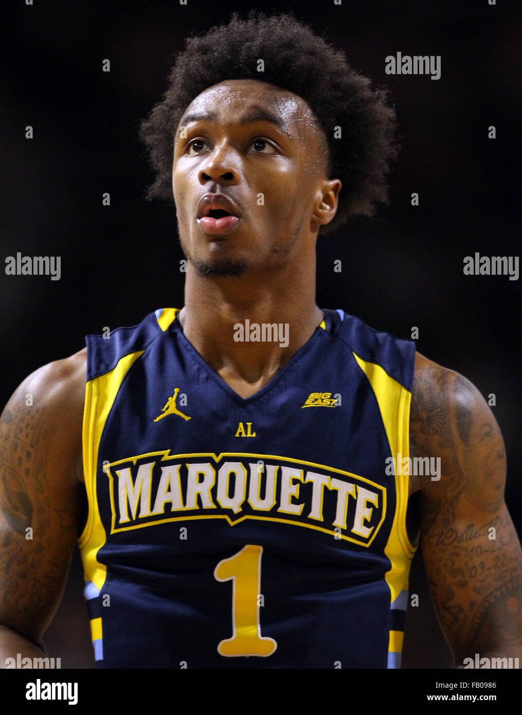 January 5, 2016; Providence, RI, USA; Marquette Golden Eagles guard ...