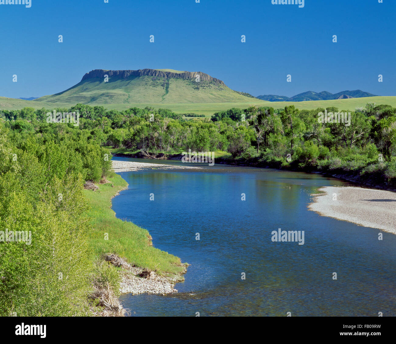 sun river below crown butte near simms, montana Stock Photo - Alamy