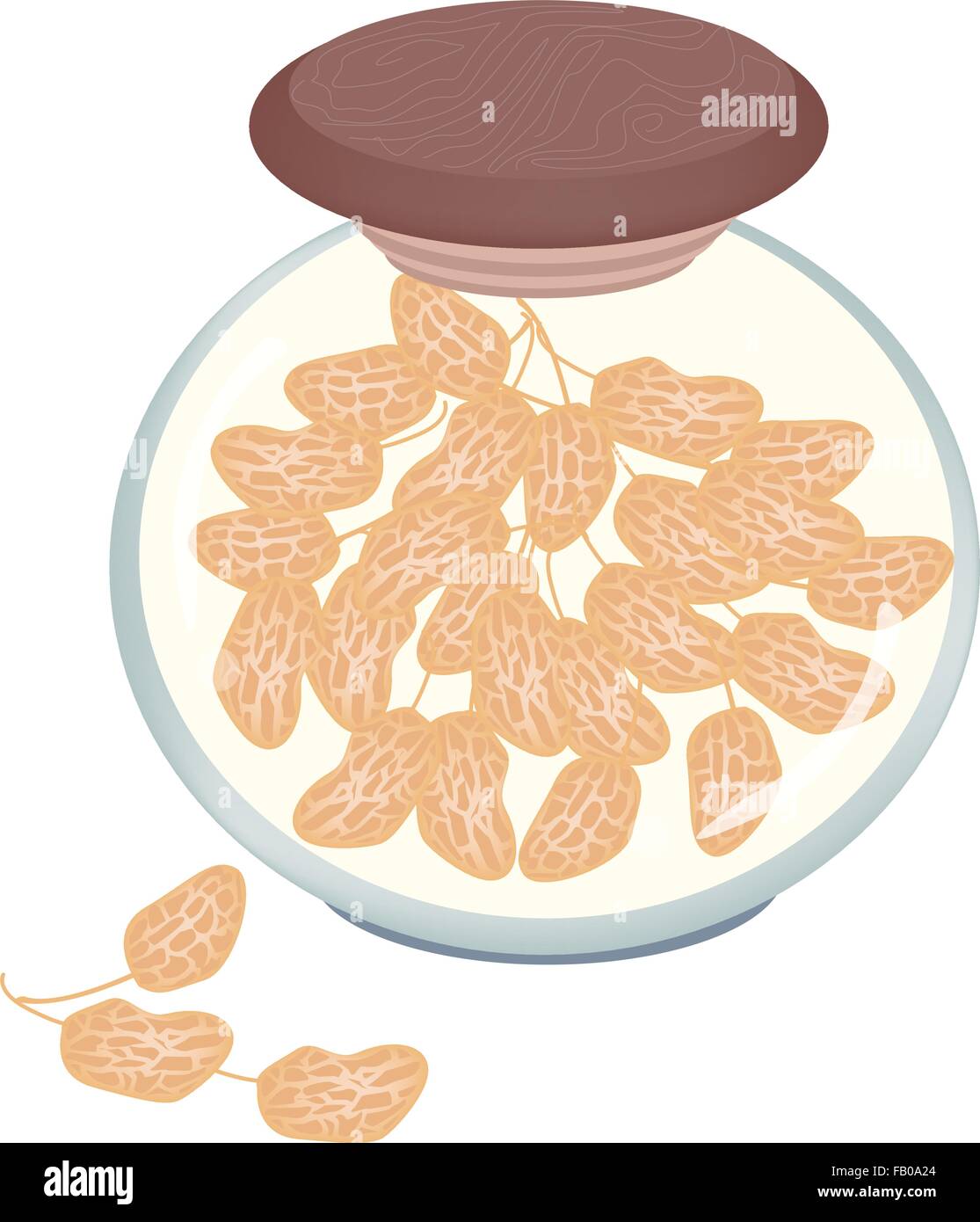 Peanuts in a jar Stock Vector Images - Alamy
