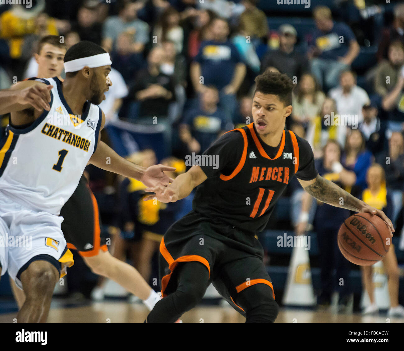 Chattanooga, Tennessee, USA. 05th Jan, 2016. Mercer Bears guard Jordan ...