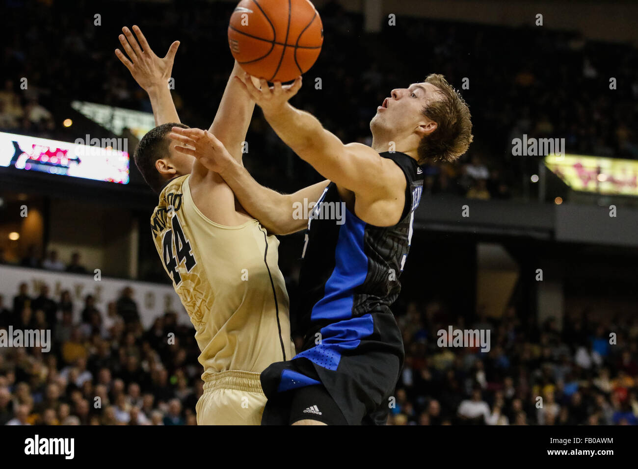 Winston-Salem, NC, USA. 6th Jan, 2016. Luke Kennard (5) of the Duke ...