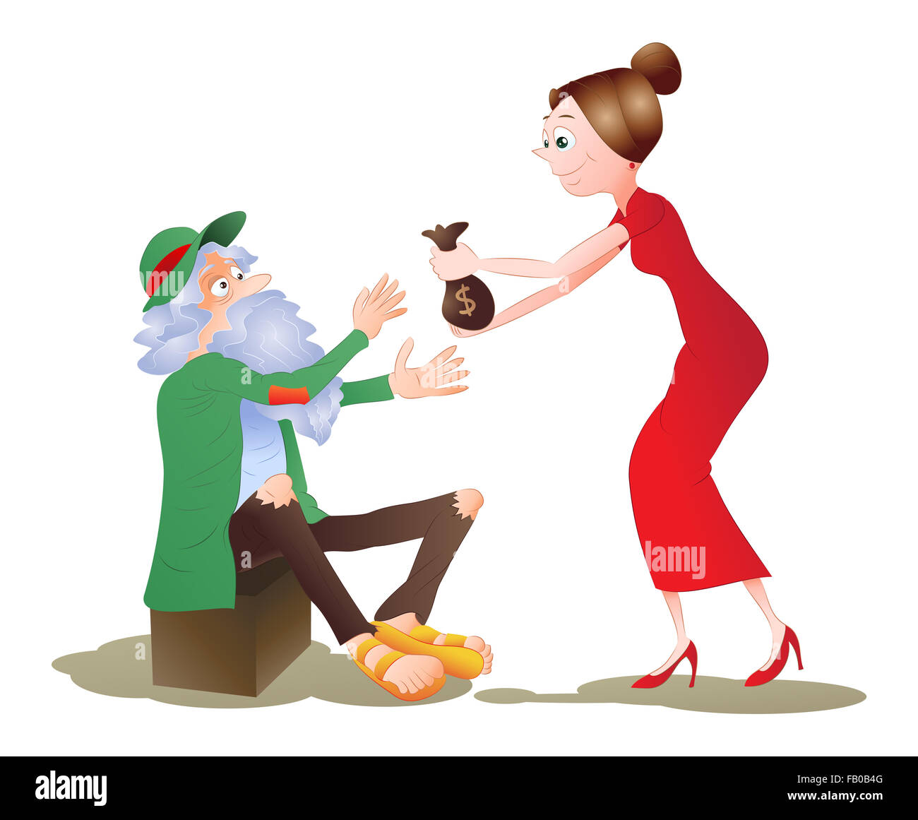 Lady begging Cut Out Stock Images & Pictures - Alamy