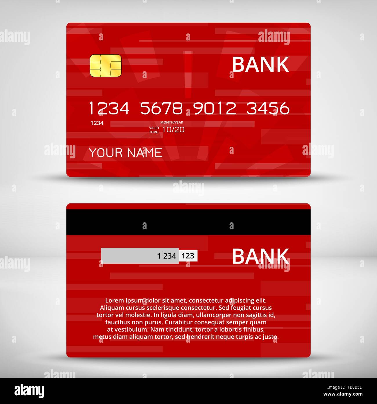 Templates of credit cards design with a polygon background, Isolated ...