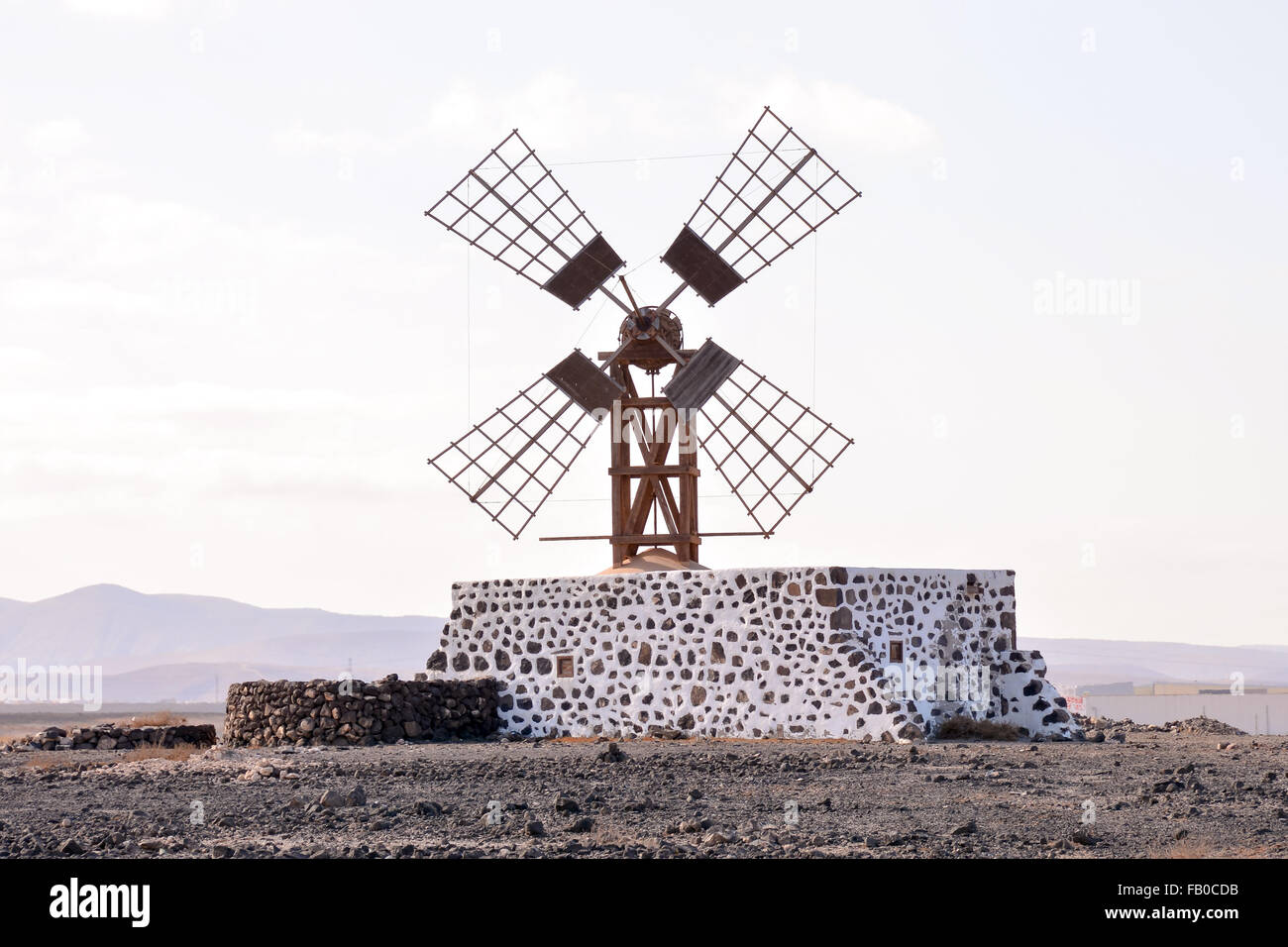 Classic Vintage Windmill Building Stock Photo - Alamy