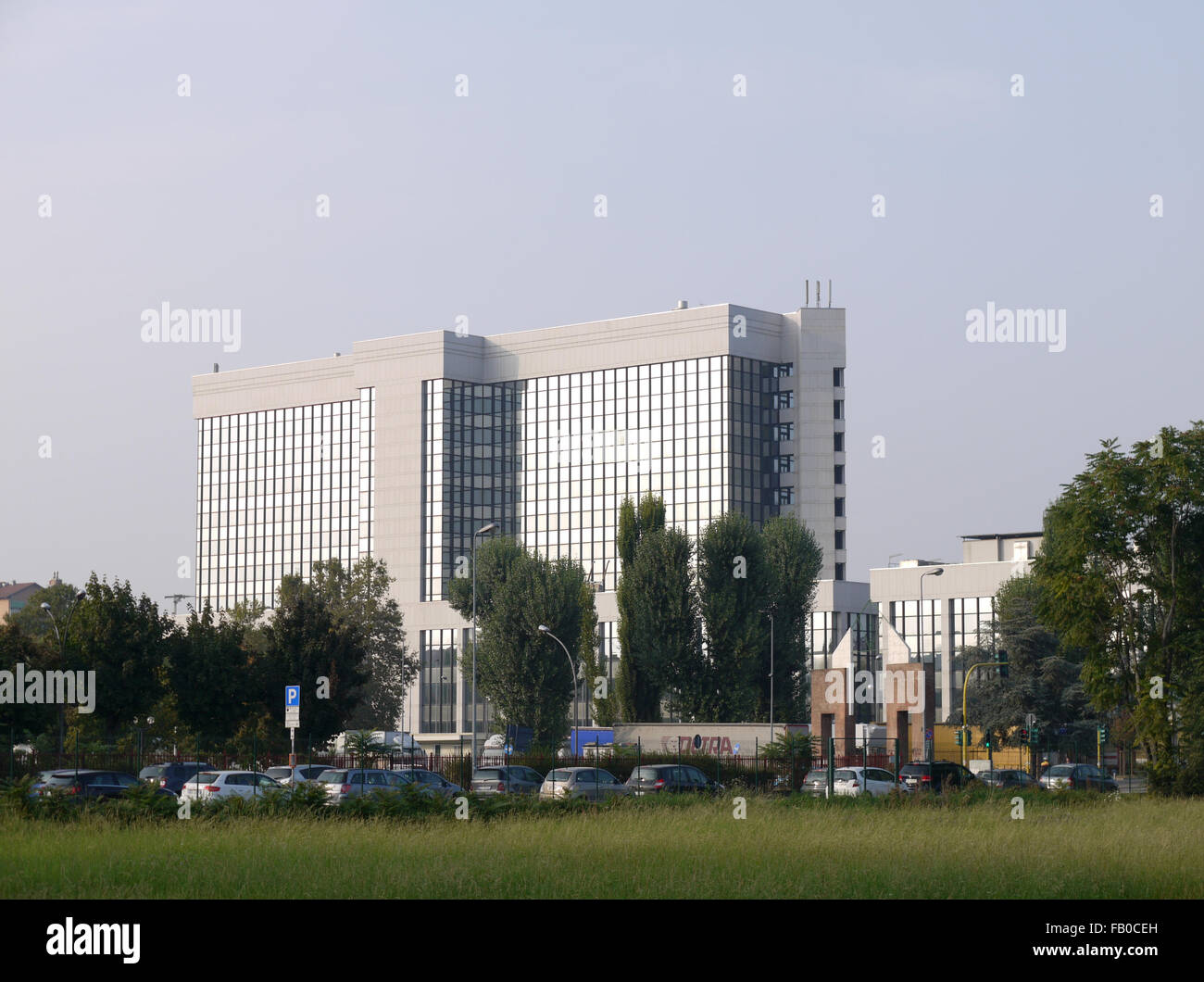 Office building in Milano, Italia, 2014. The building is adjacent to ...