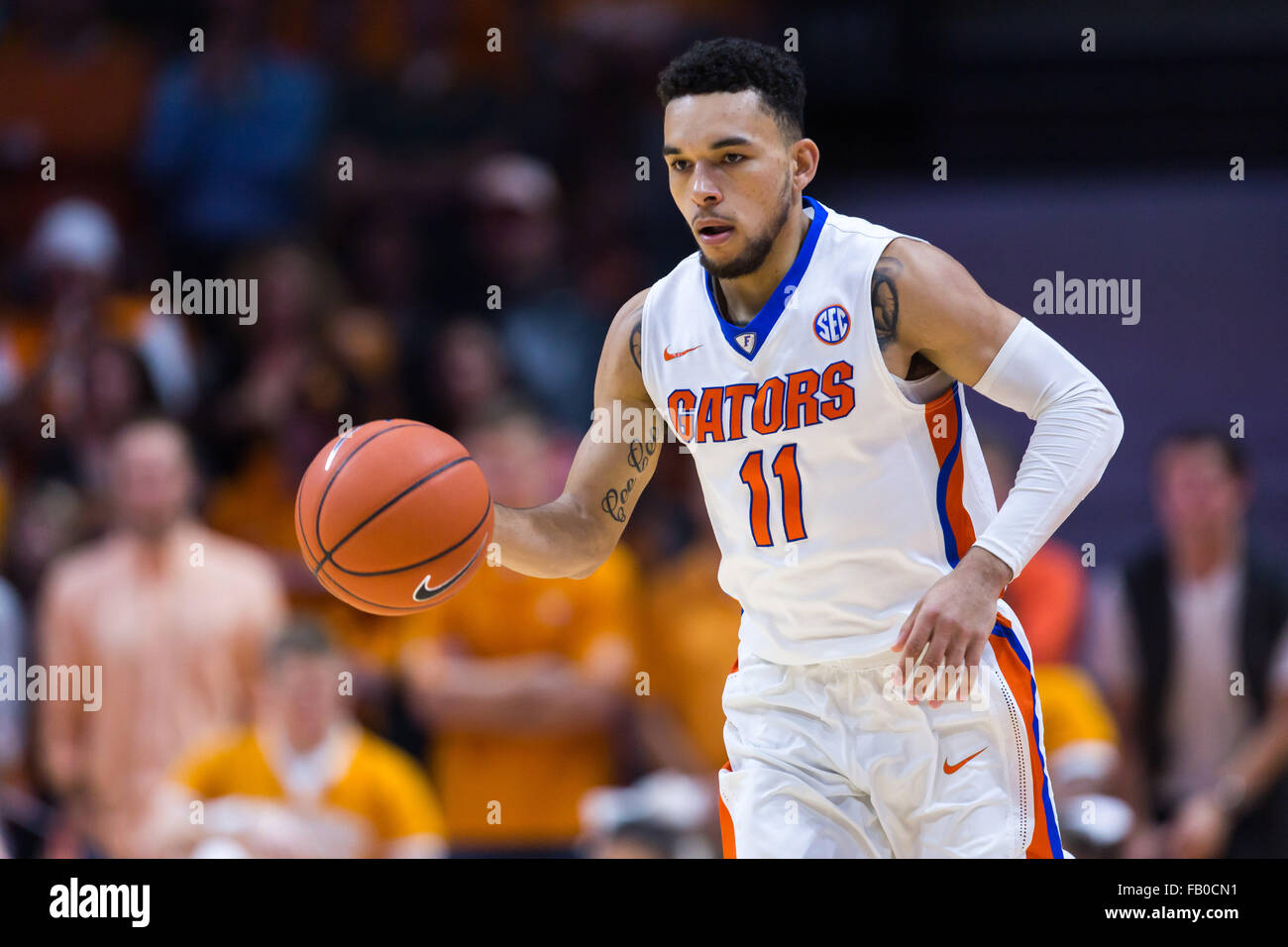 Knoxville, Tennessee, USA. 06th Jan, 2016. Kyle Alexander #11 of the ...