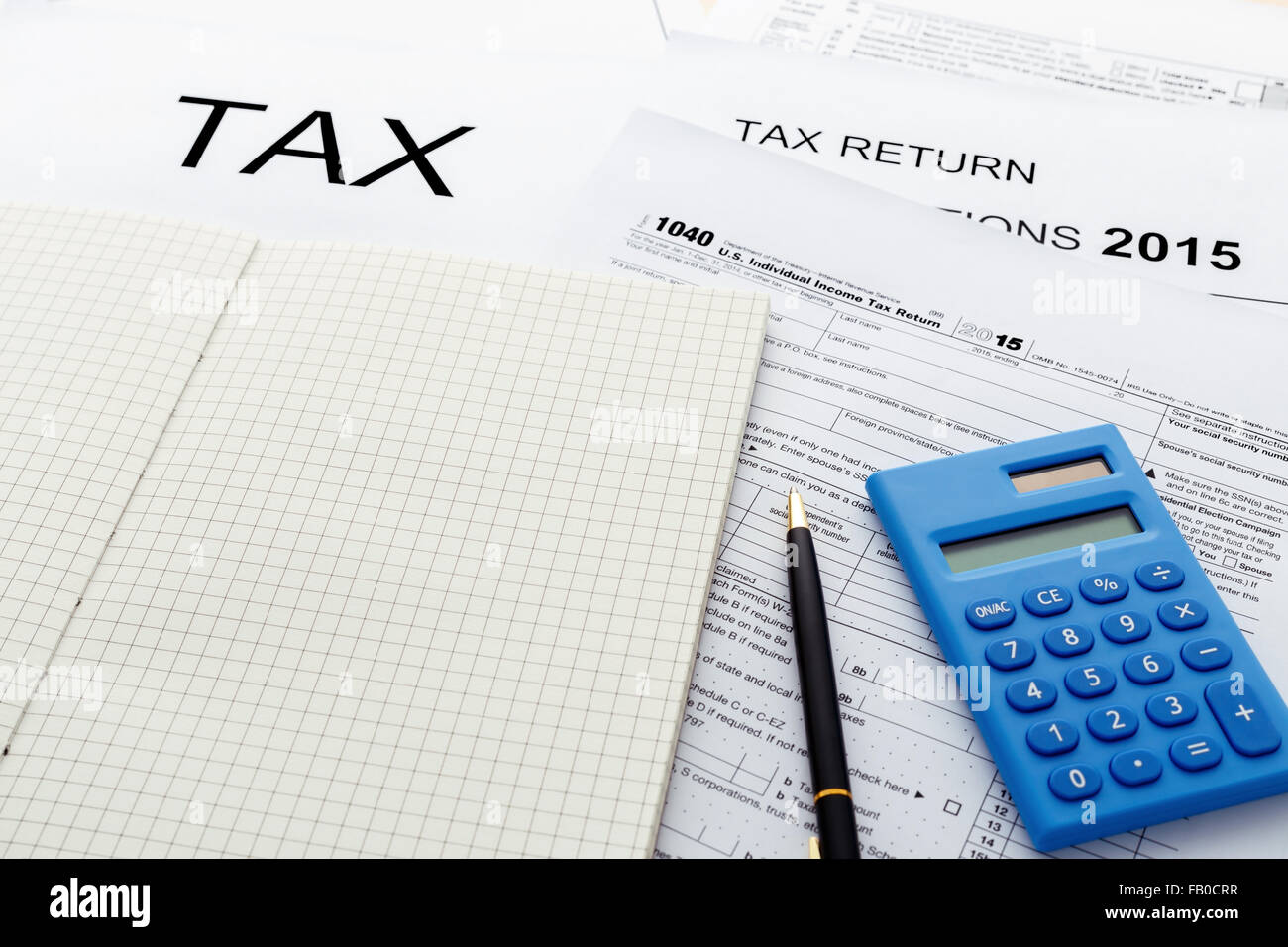 Blank tax form hi-res stock photography and images - Alamy