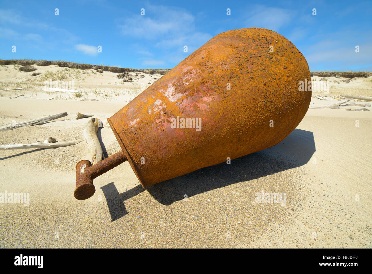 Metal rusty float on the beach, Sakhalin Island, Russia Stock Photo - Alamy
