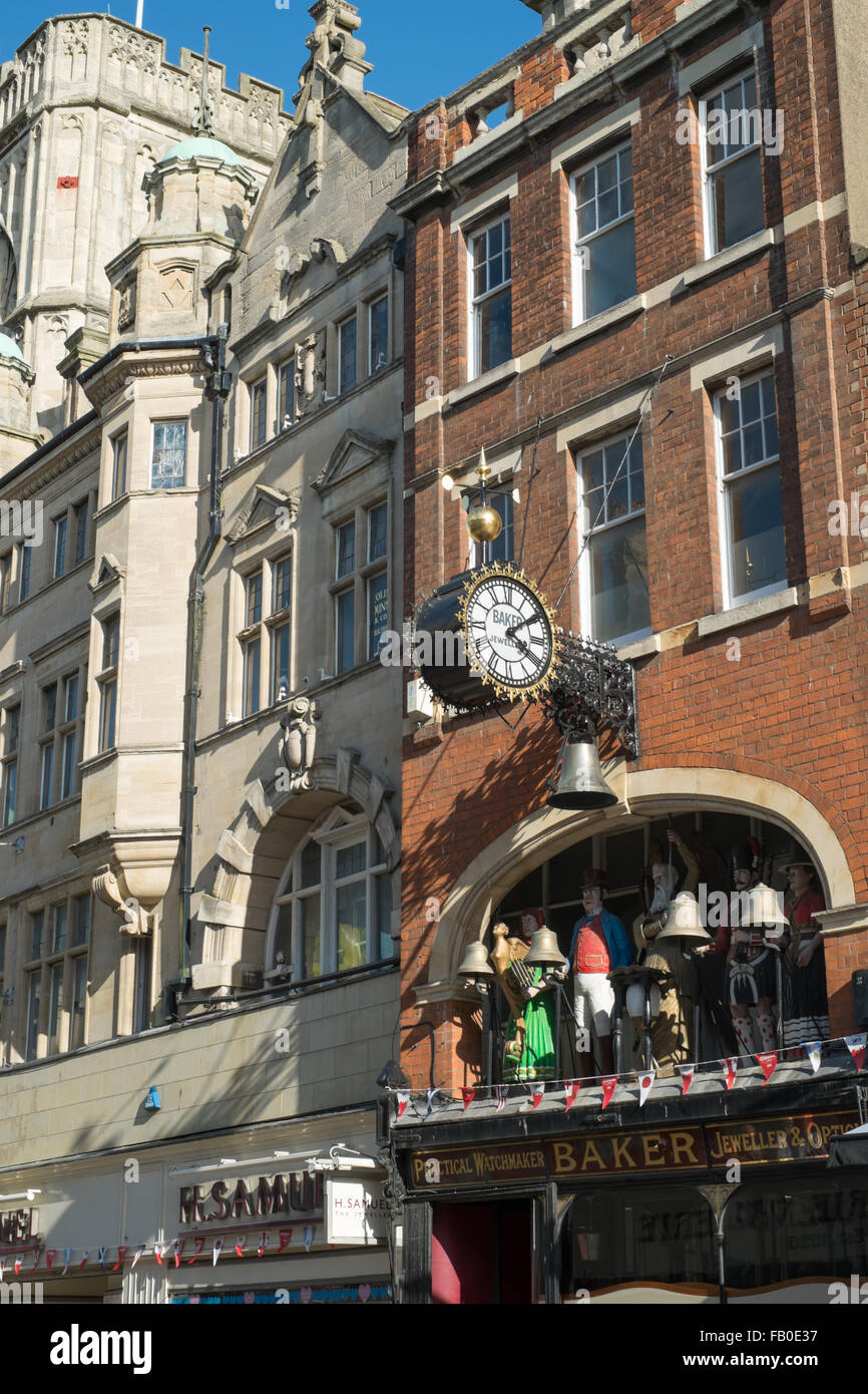Shops in Gloucester's Southgate Street Stock Photo - Alamy