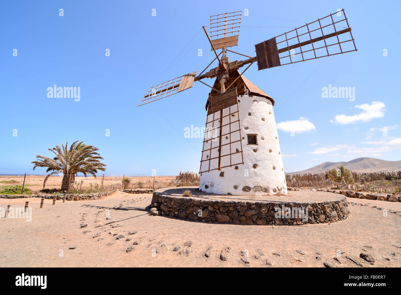 Classic Vintage Windmill Building Stock Photo - Alamy