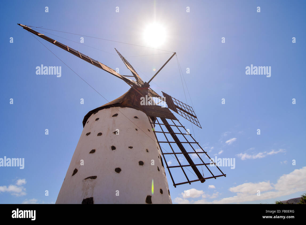 Classic Vintage Windmill Building Stock Photo - Alamy