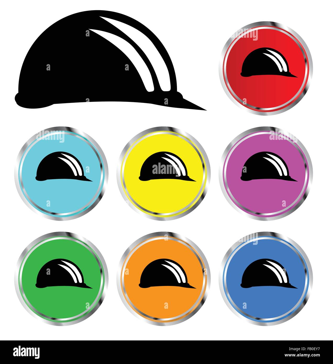 Coloured hard hat Stock Vector Images - Alamy