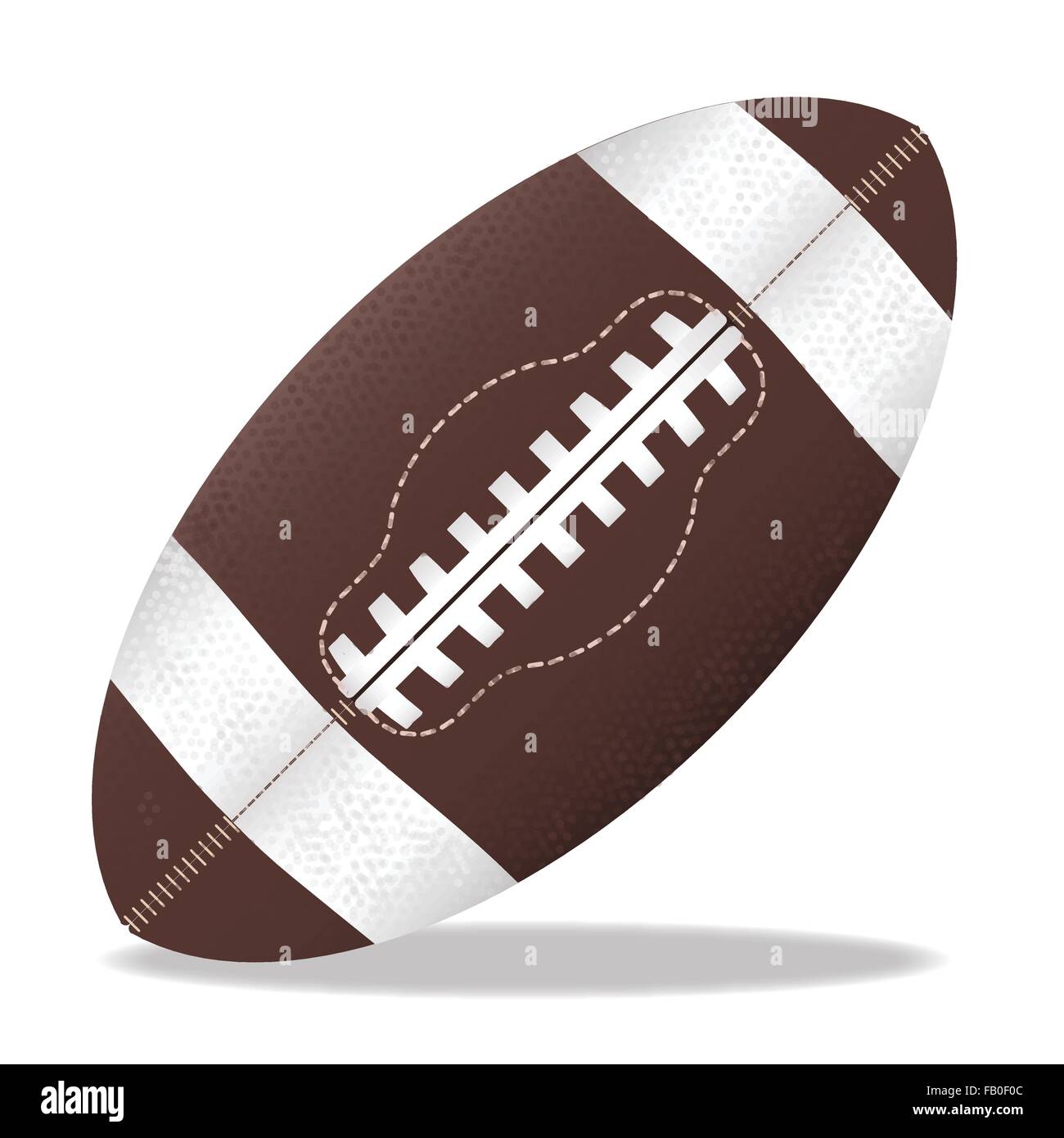 A typical American type football over a white background Stock Vector ...