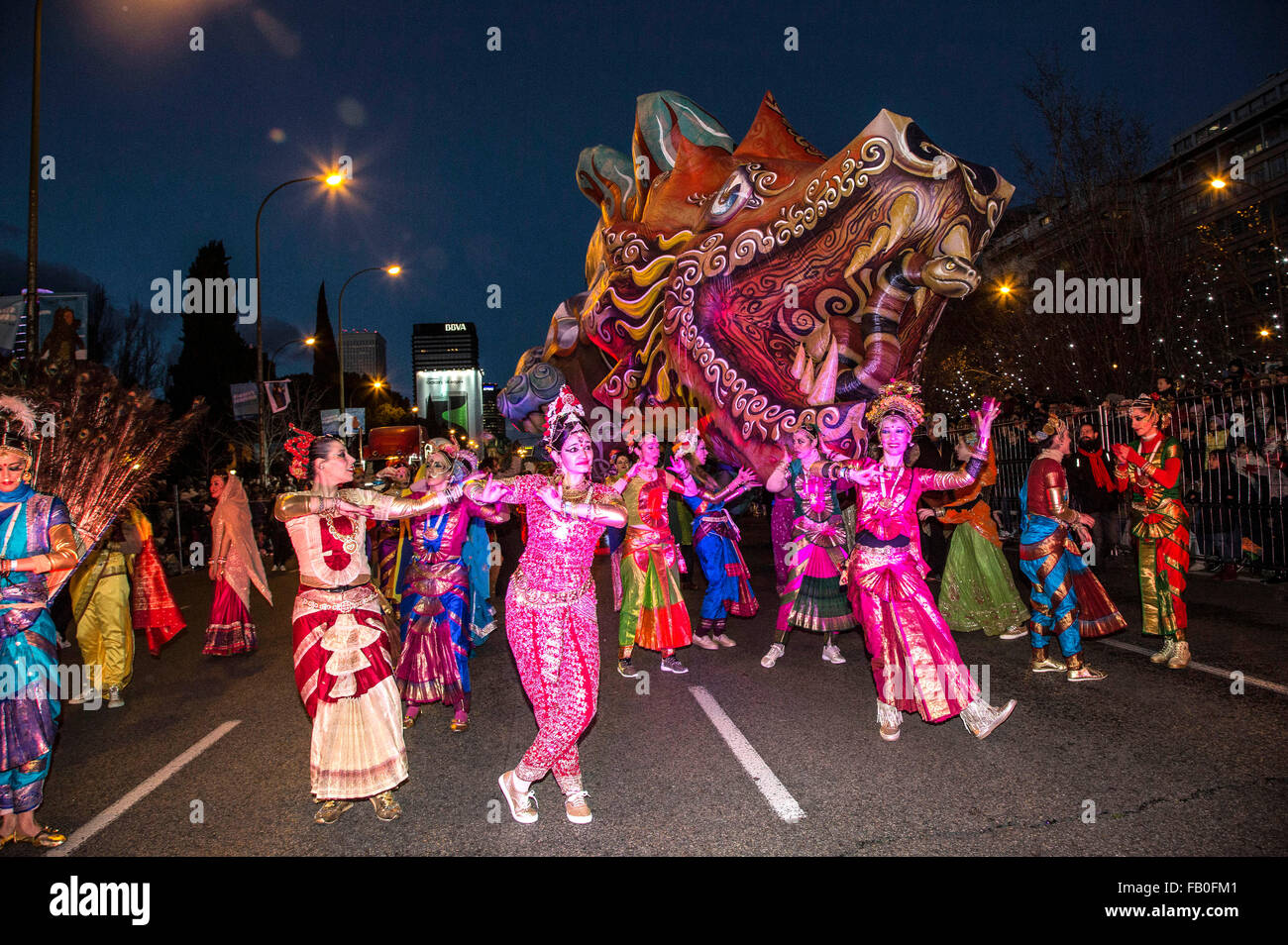 Madrid, Spain. 5th Jan, 2016. 'Cabalgata de Reyes, ' or the Three Kings ...