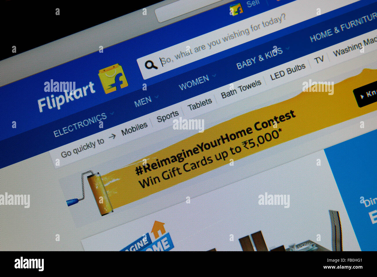 Flipkart website for online shopping in India Stock Photo - Alamy