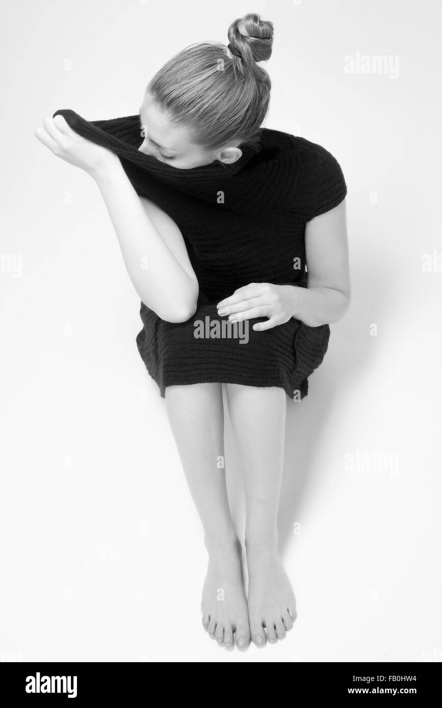 Retro model posing Black and White Stock Photos & Images - Alamy