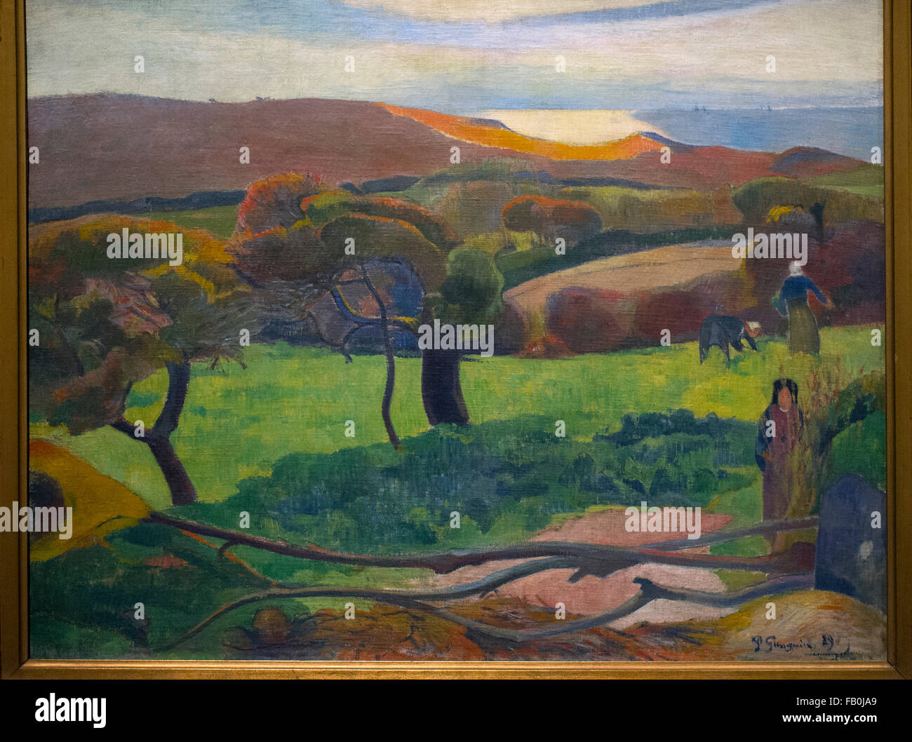 Paul Gauguin (1848-1903). French painter. Landscape from Bretagne, 1889 ...