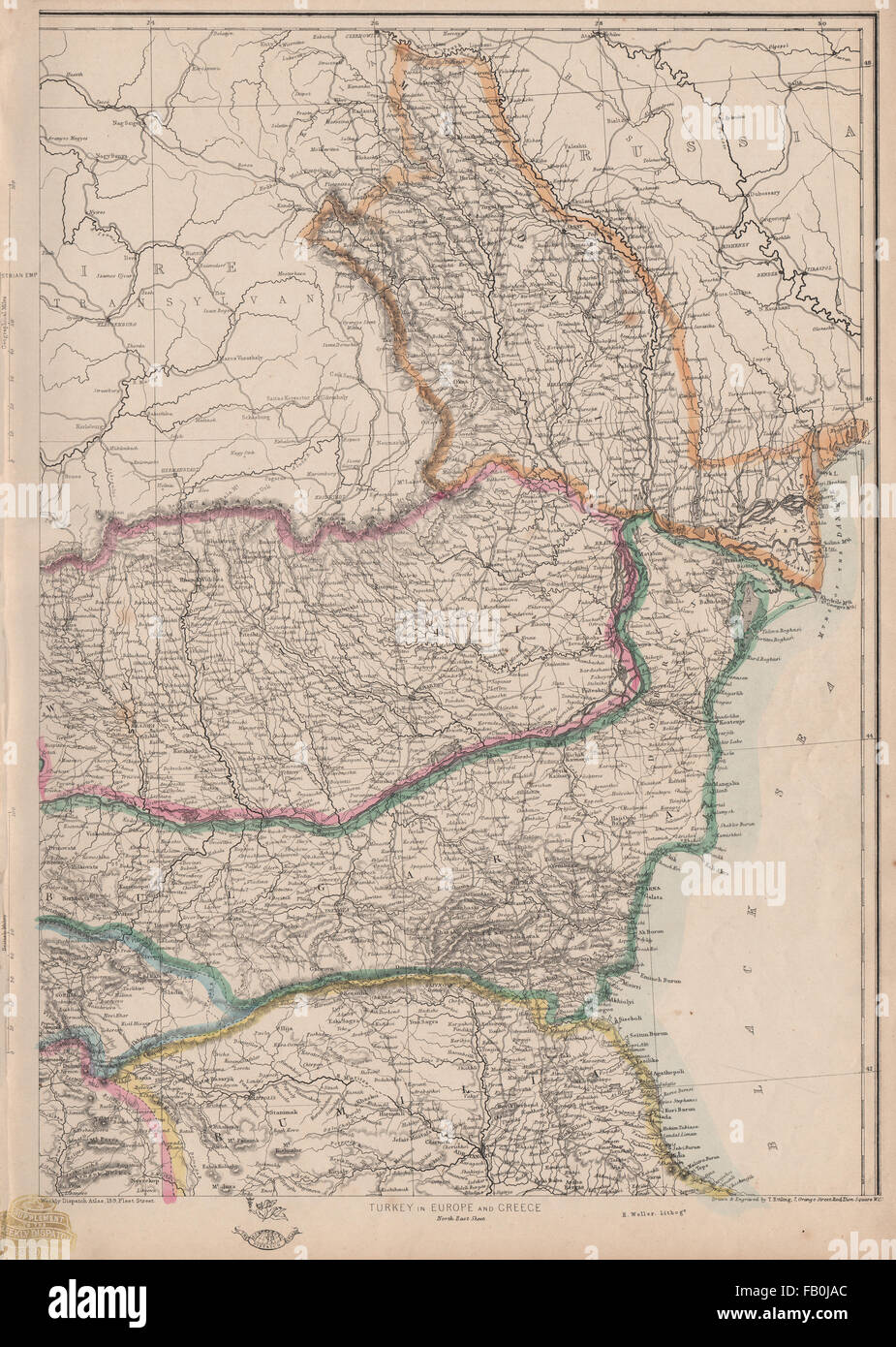 BALKANS NE.Moldavia Bulgaria Wallachia Rumilia Dobruja Romania.ETTLING ...