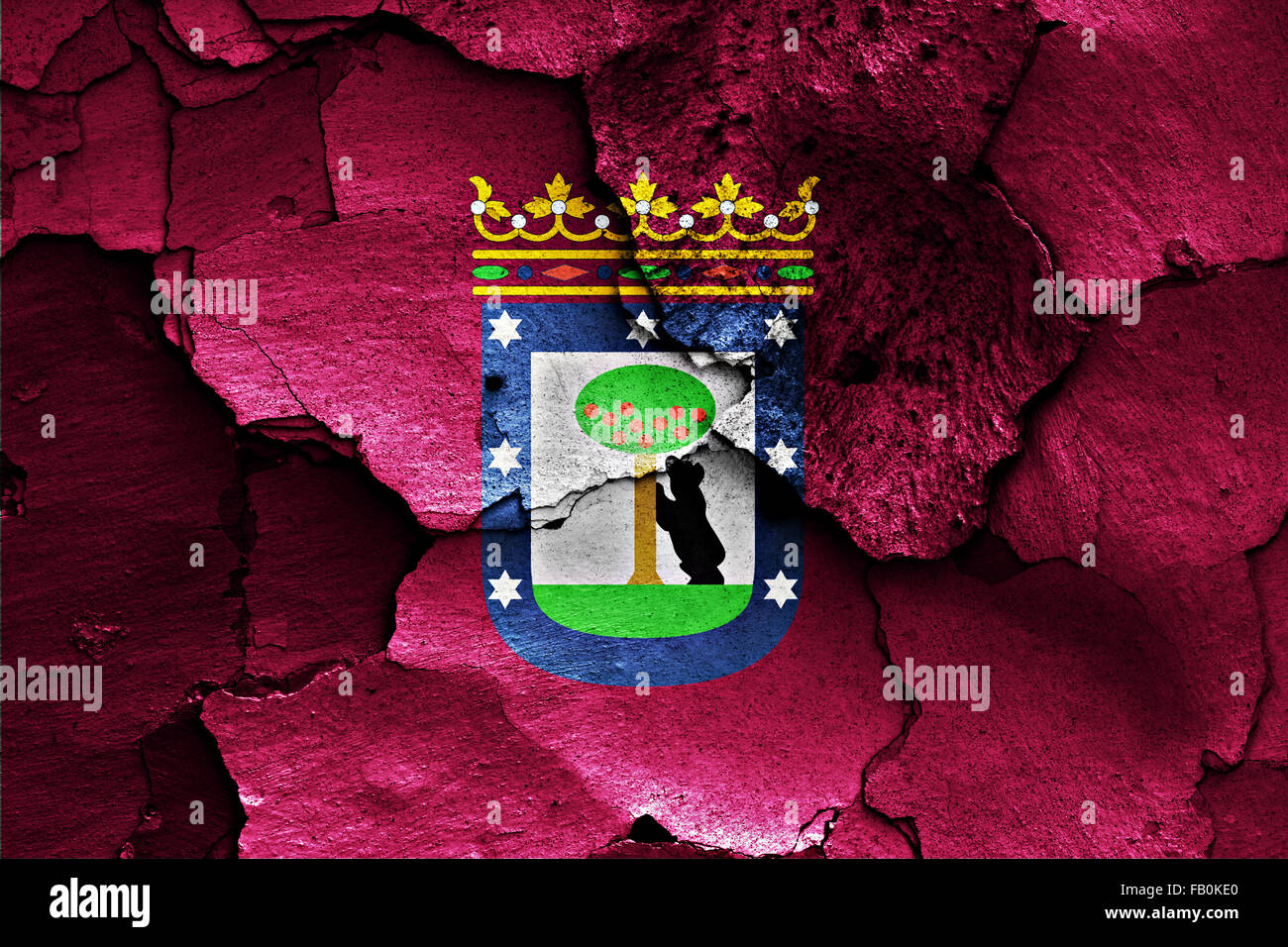 Madrid flag hi-res stock photography and images - Alamy