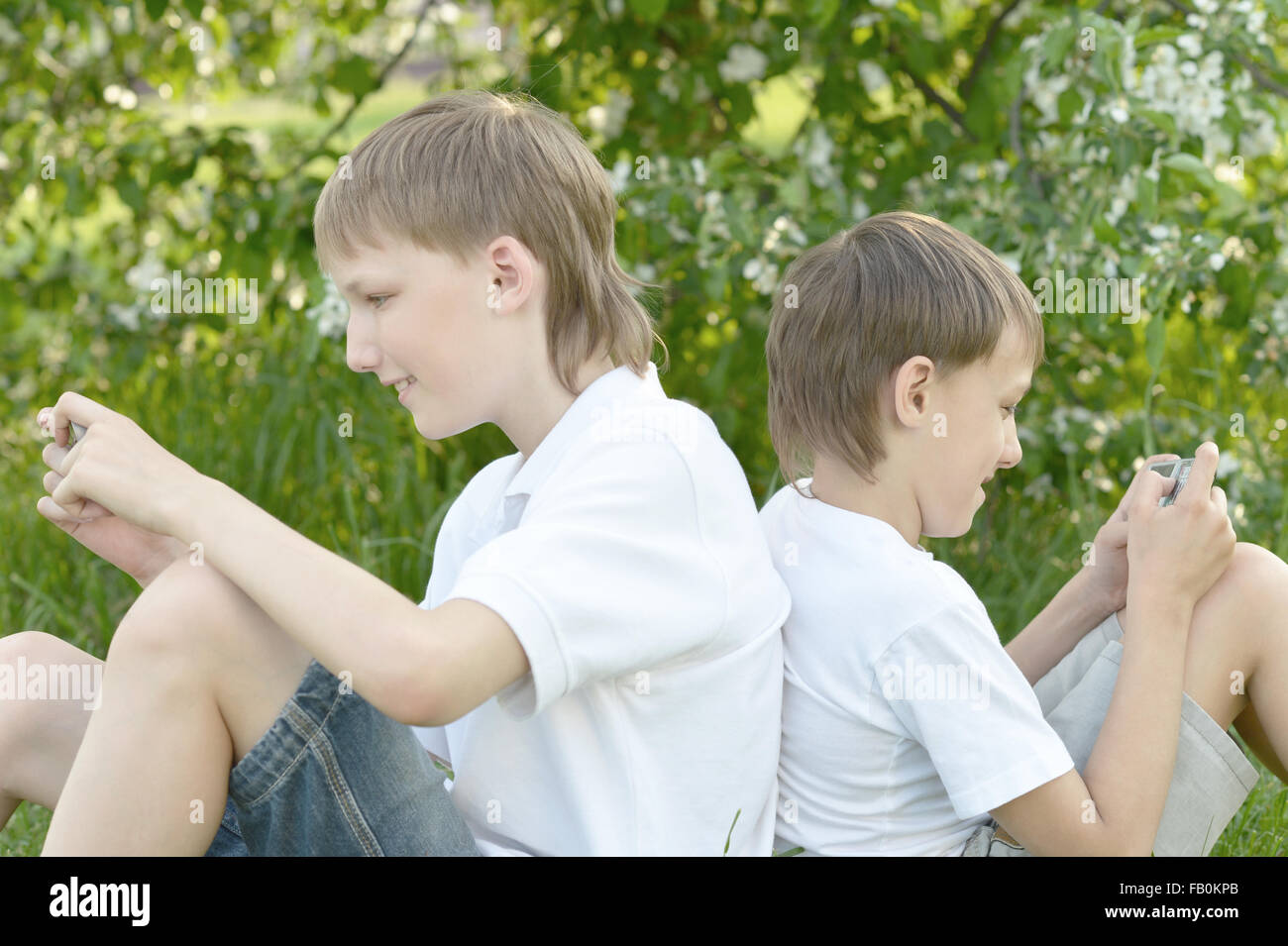 Boys play a game Stock Photo - Alamy