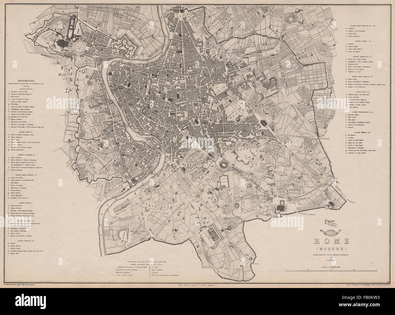 Modern rome map hi-res stock photography and images - Alamy