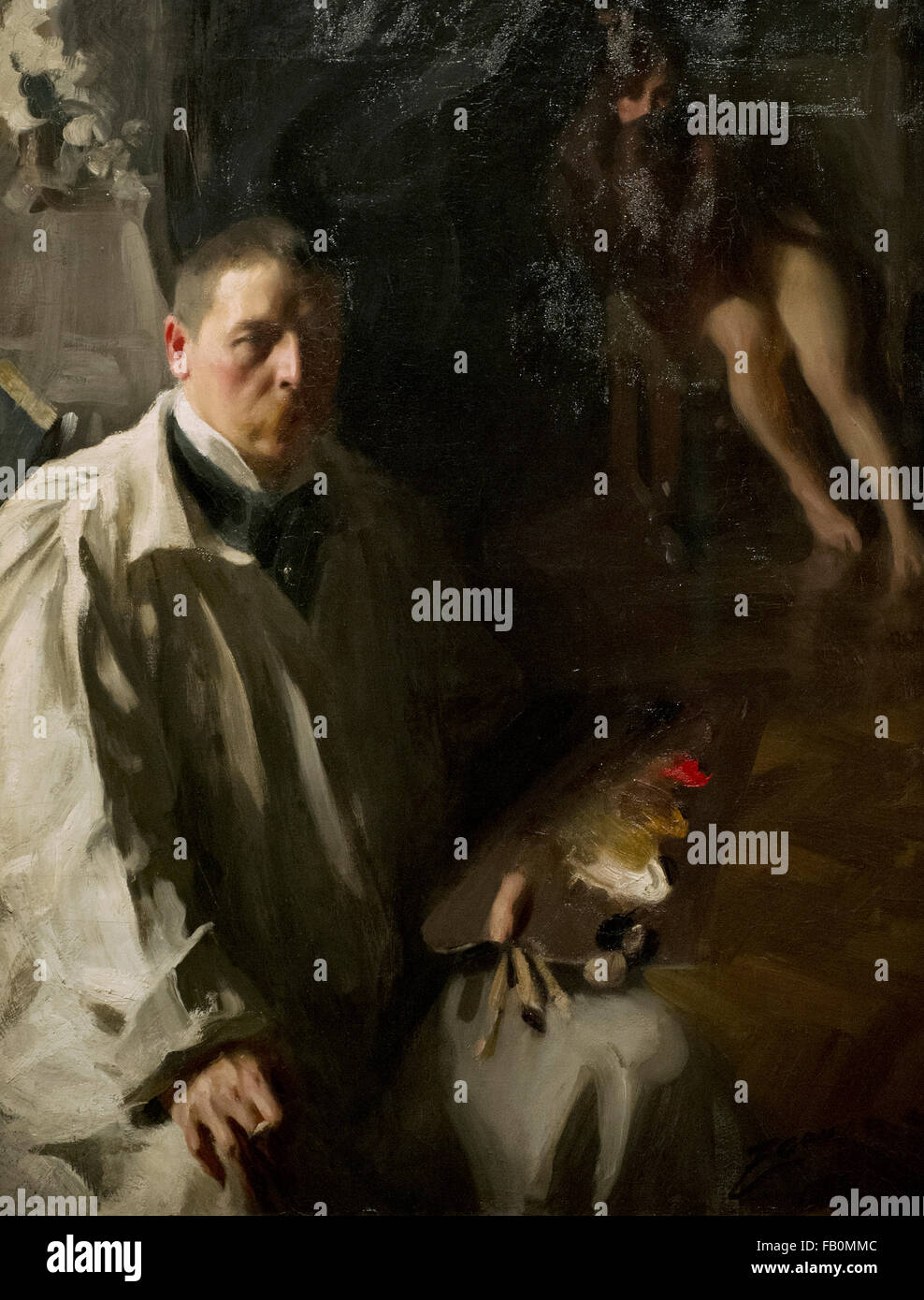 Anders Zorn (1860-1920). Swedish painter. Self-portrait, 1896. National ...