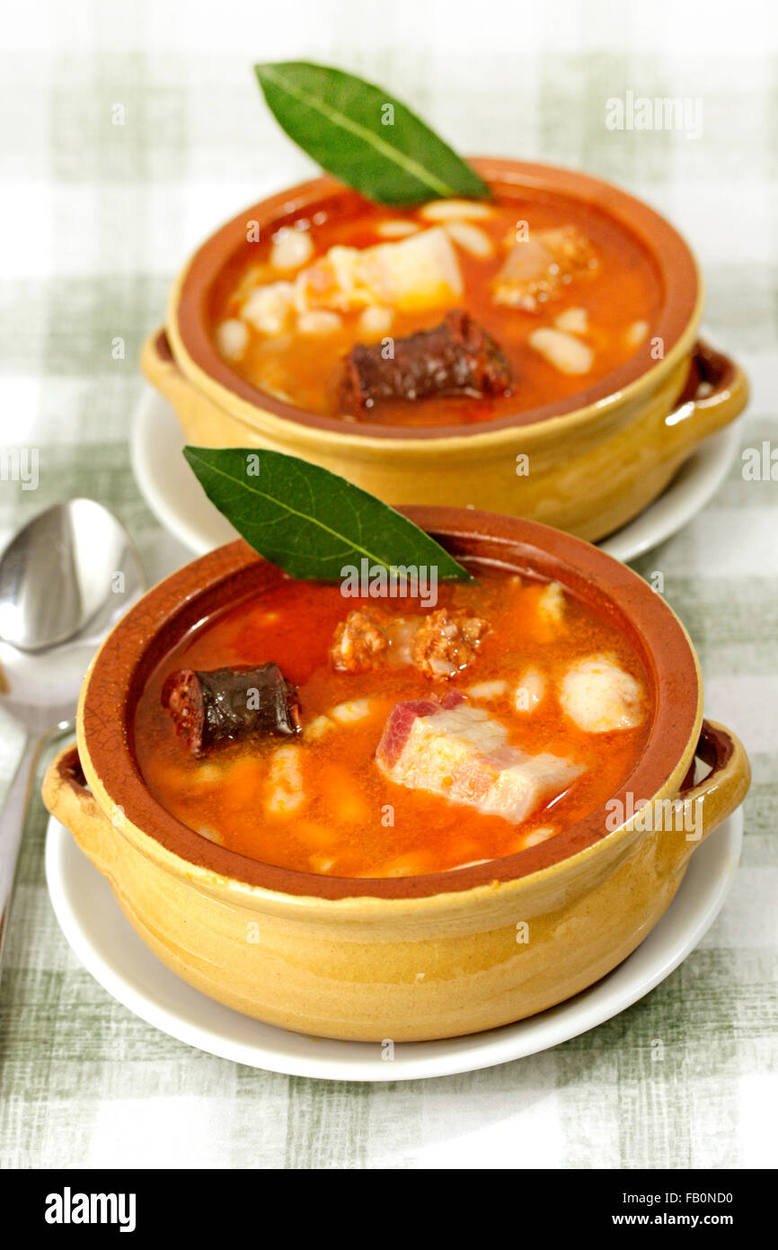 Asturian fabada. Spanish typical dish Stock Photo - Alamy