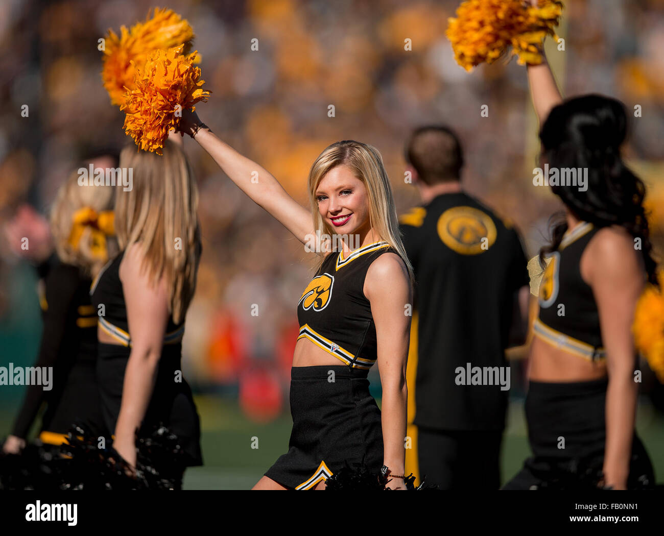 Pasadena, CA. 1st Jan, 2016. Iowa Hawkeyes dance team member Lexi ...