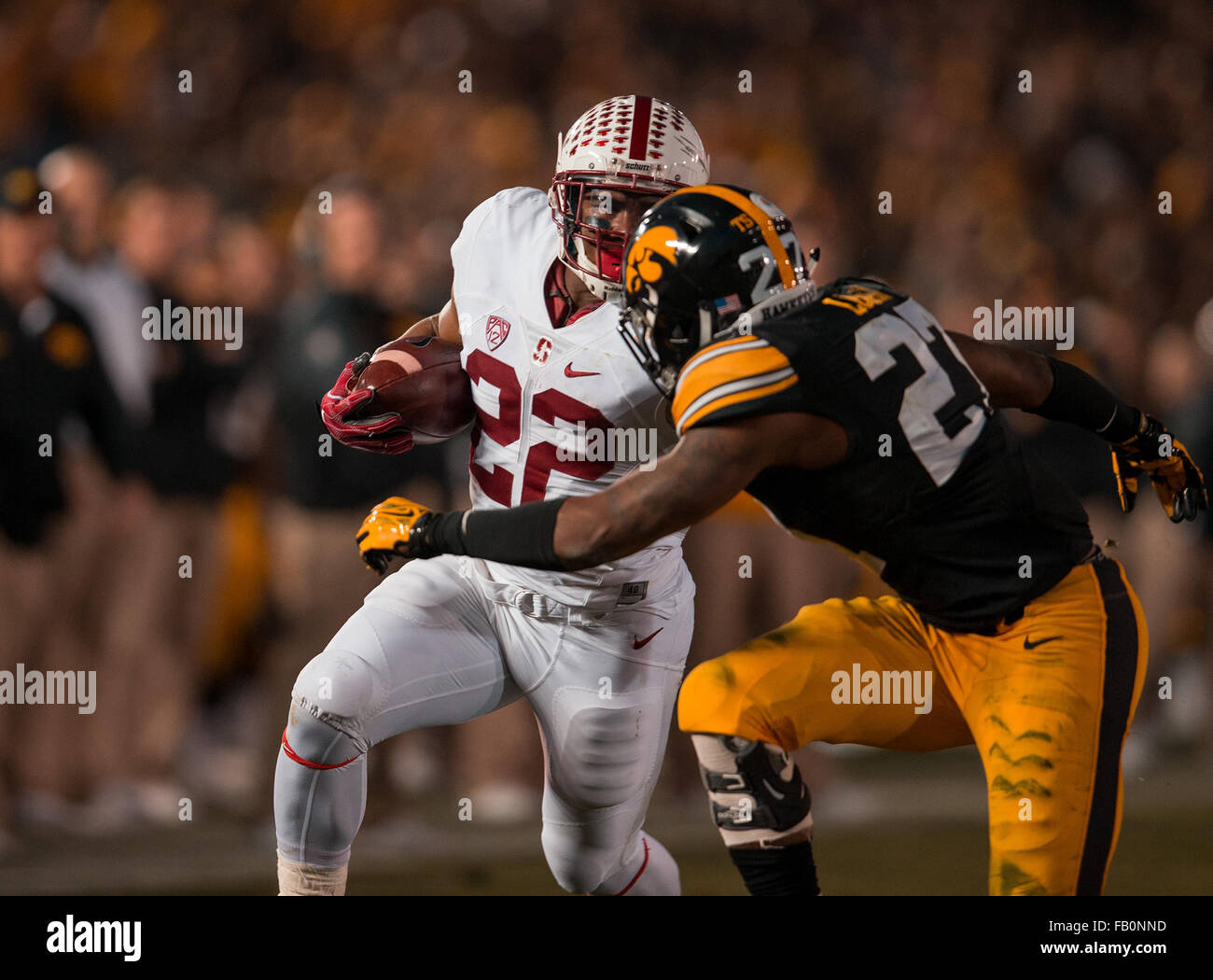 Pasadena, CA. 1st Jan, 2016. Stanford Cardinal running back (22 ...