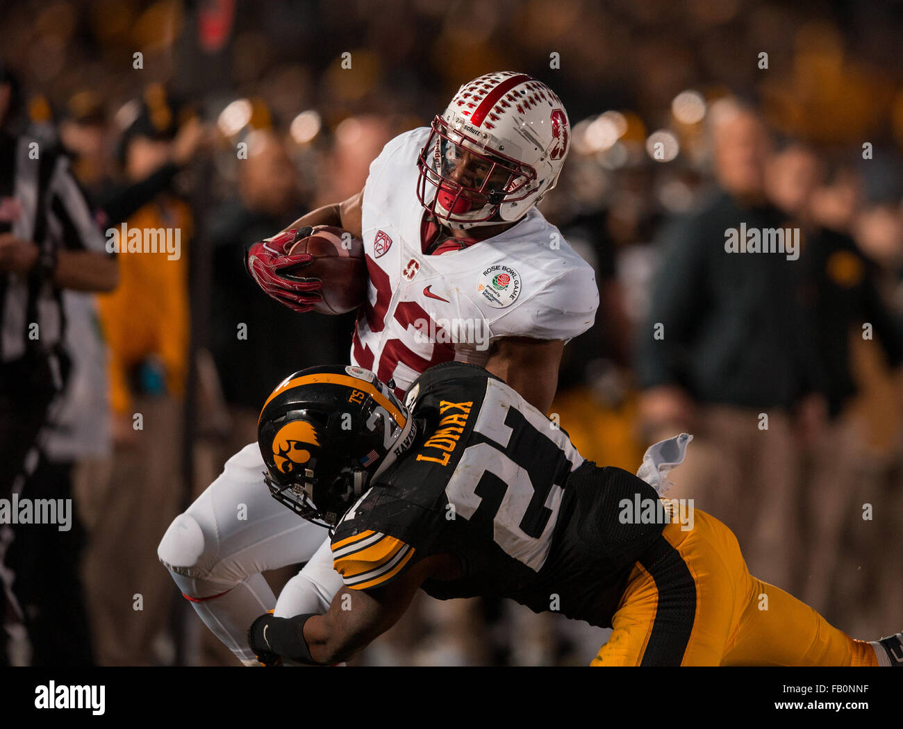 Pasadena, CA. 1st Jan, 2016. Stanford Cardinal running back (22 ...
