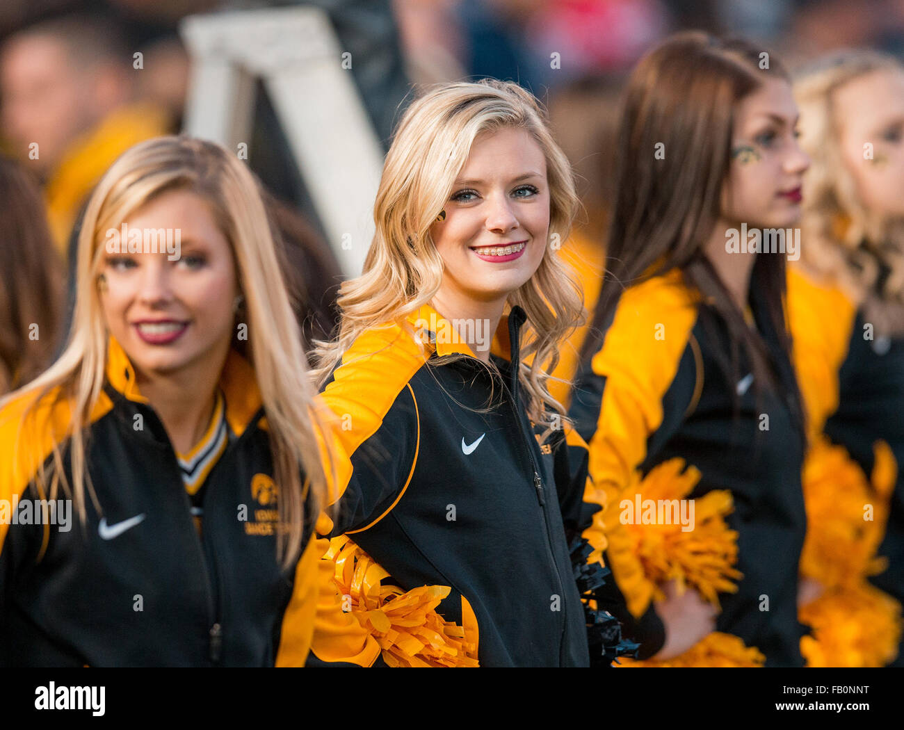 Pasadena, CA. 1st Jan, 2016. Iowa Hawkeyes dance team member Taylor ...