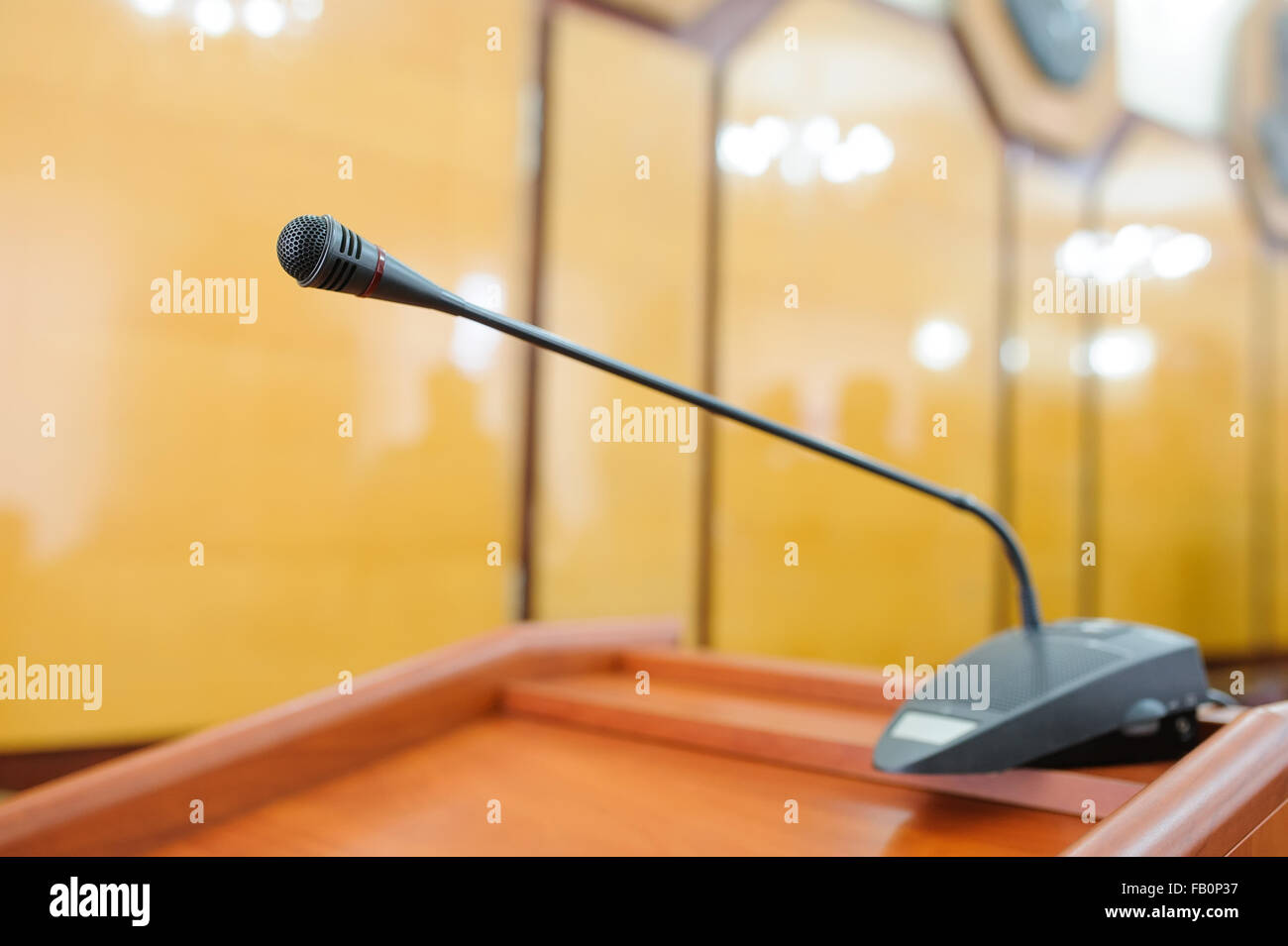 A mic in front of an Audience Stock Photo - Alamy