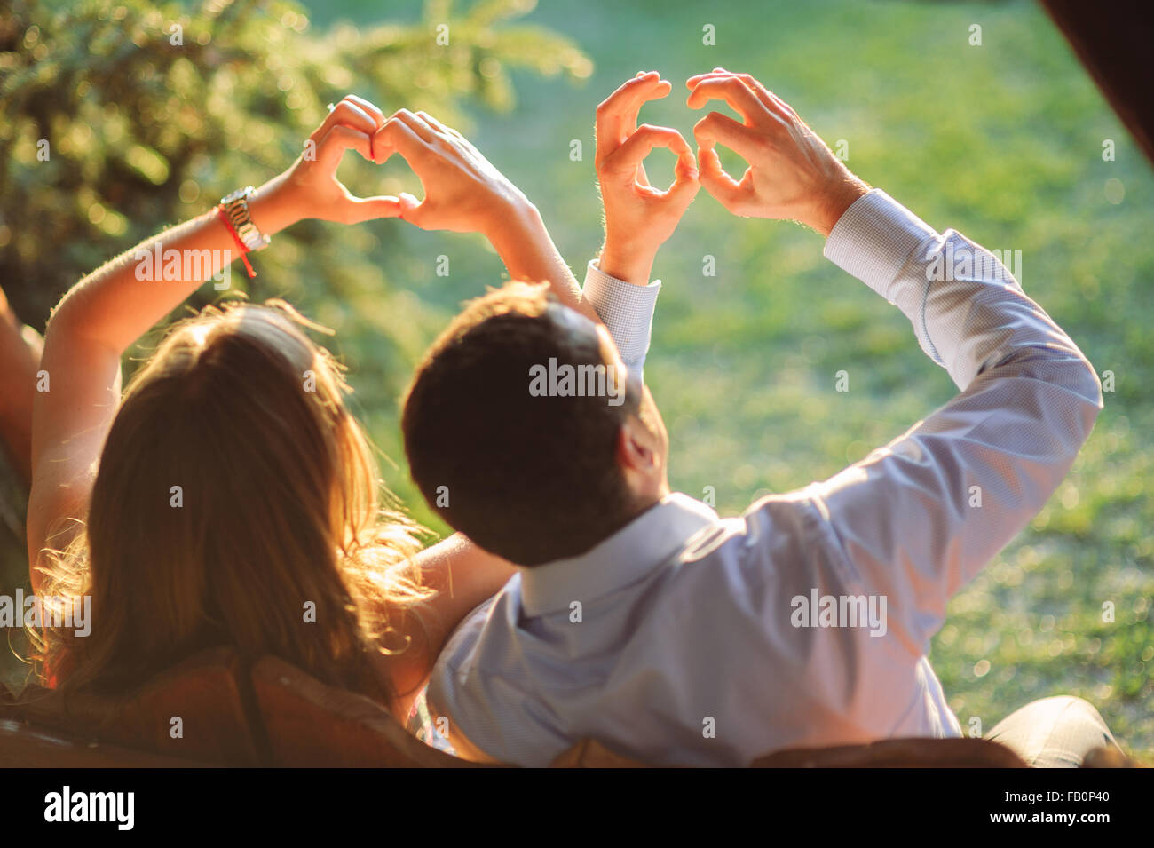 Couple valentine's day heart with hands hi-res stock photography and ...