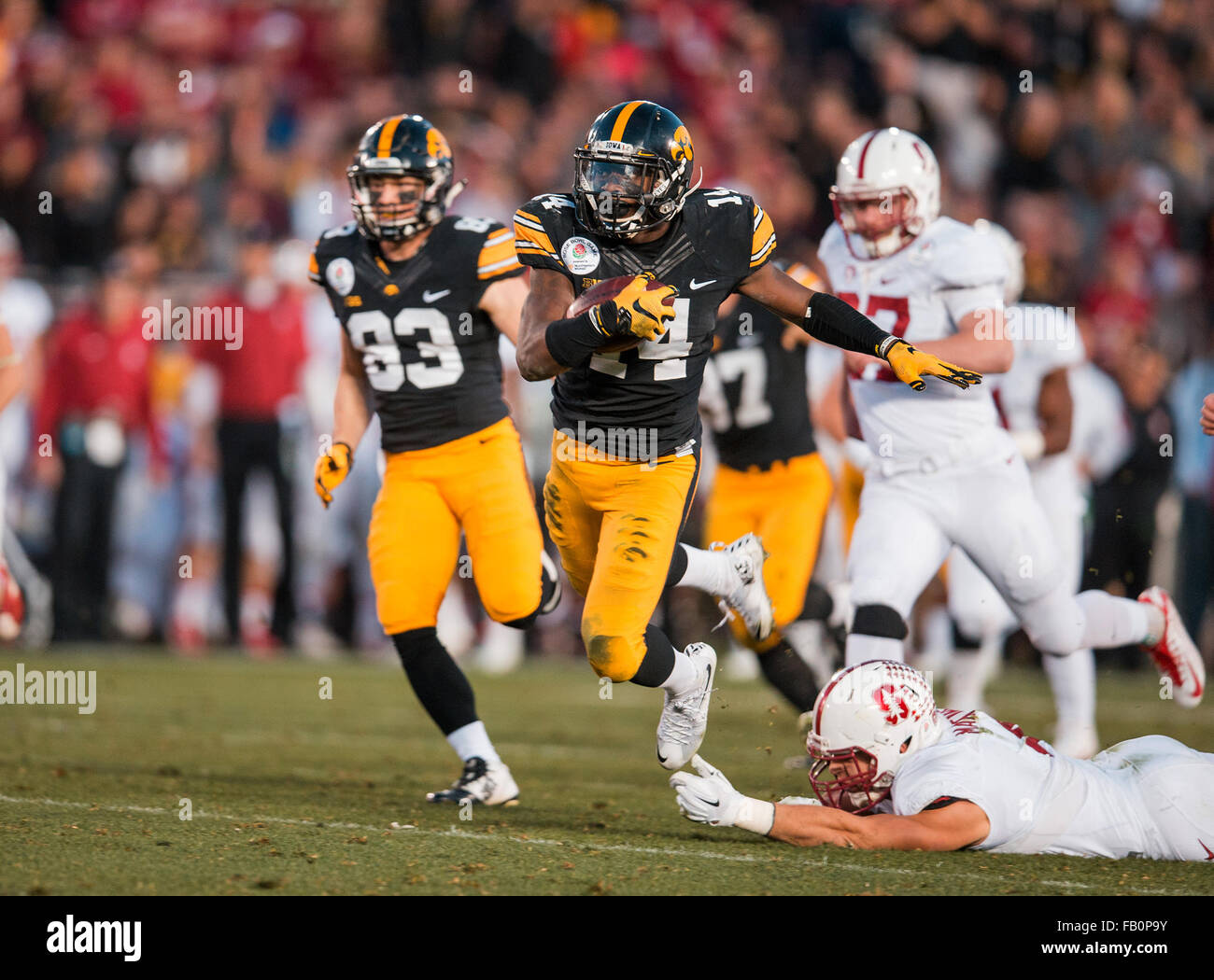January 1, 2016 Pasadena, CA...Iowa Hawkeyes wide receiver (14) Connor ...
