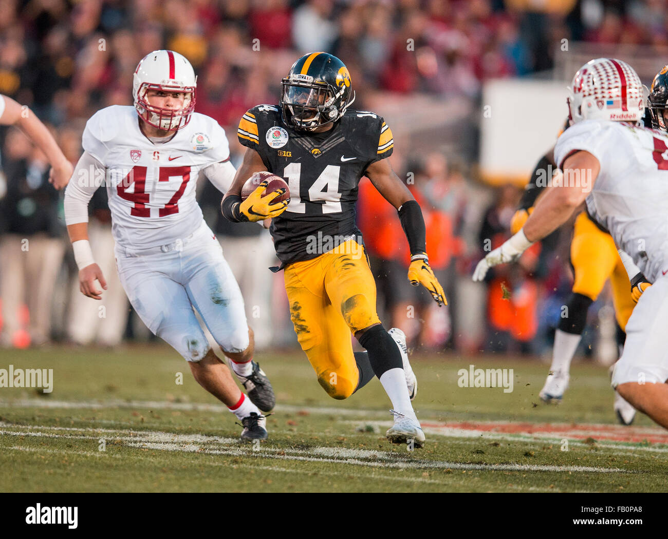 January 1, 2016 Pasadena, CA...Iowa Hawkeyes wide receiver (14) Connor ...