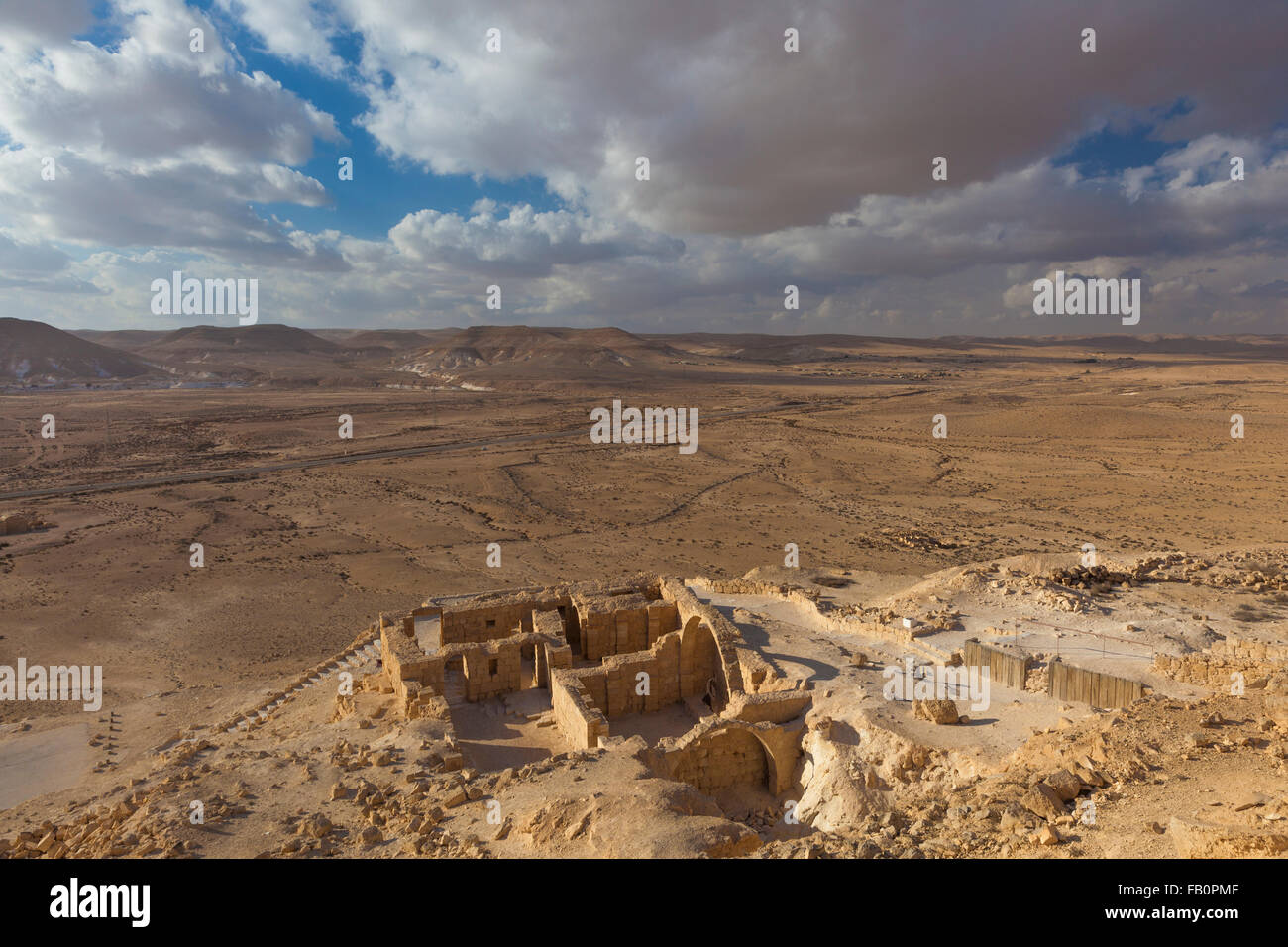 Roman ruins along the ancient incense route in the Negev desert Advat ...