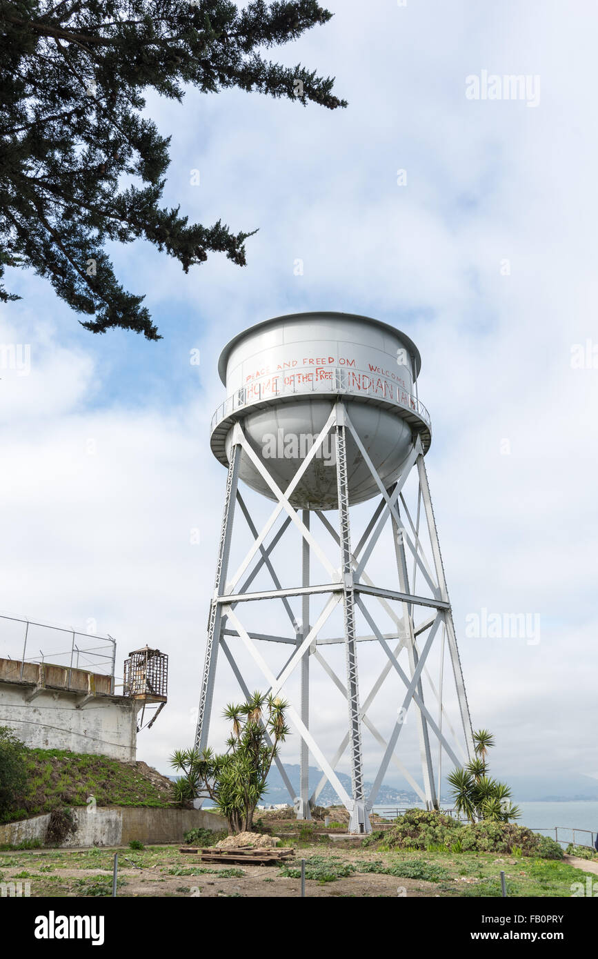 Alcatraz water tower hi-res stock photography and images - Alamy