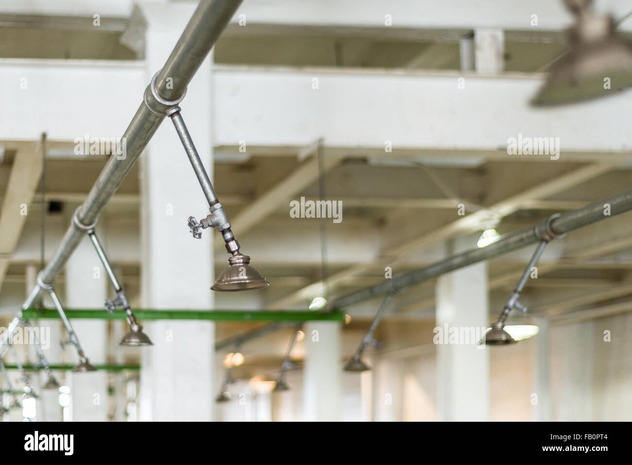 Shower heads at Alcatraz prison Stock Photo - Alamy