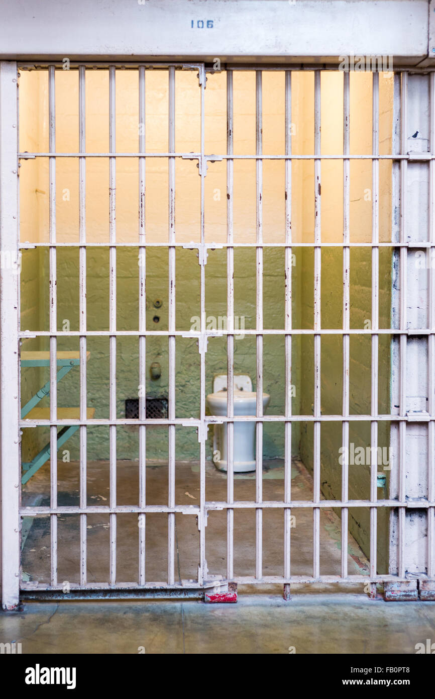 Cell at the prison on Alcatraz Island Stock Photo - Alamy