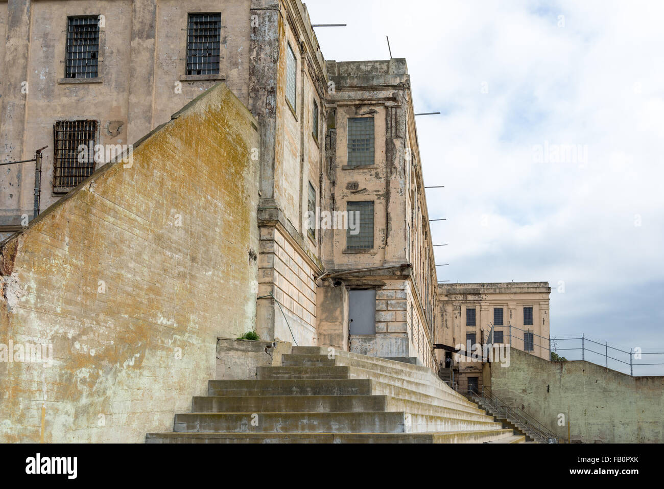 Prison block at Alcatraz penitentiary in San Francisco bay Stock Photo ...