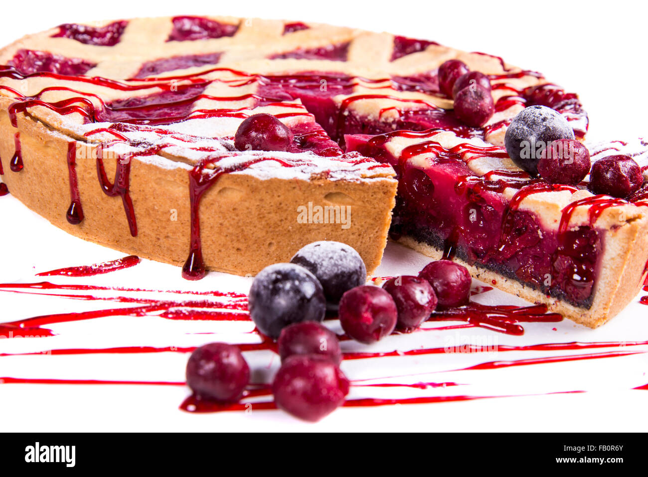 Cherry tart cake Stock Photo - Alamy