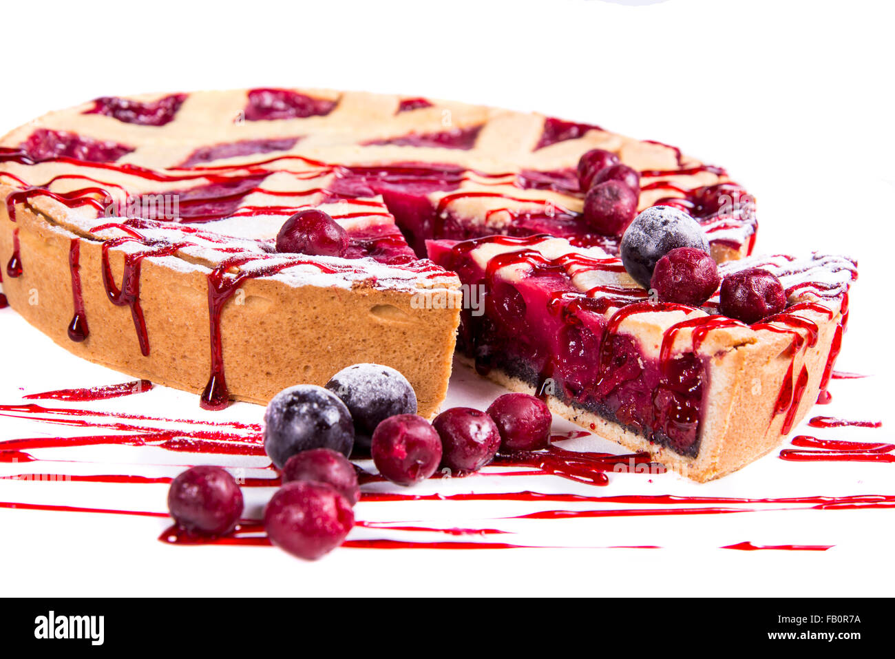 Cherry tart cake Stock Photo - Alamy