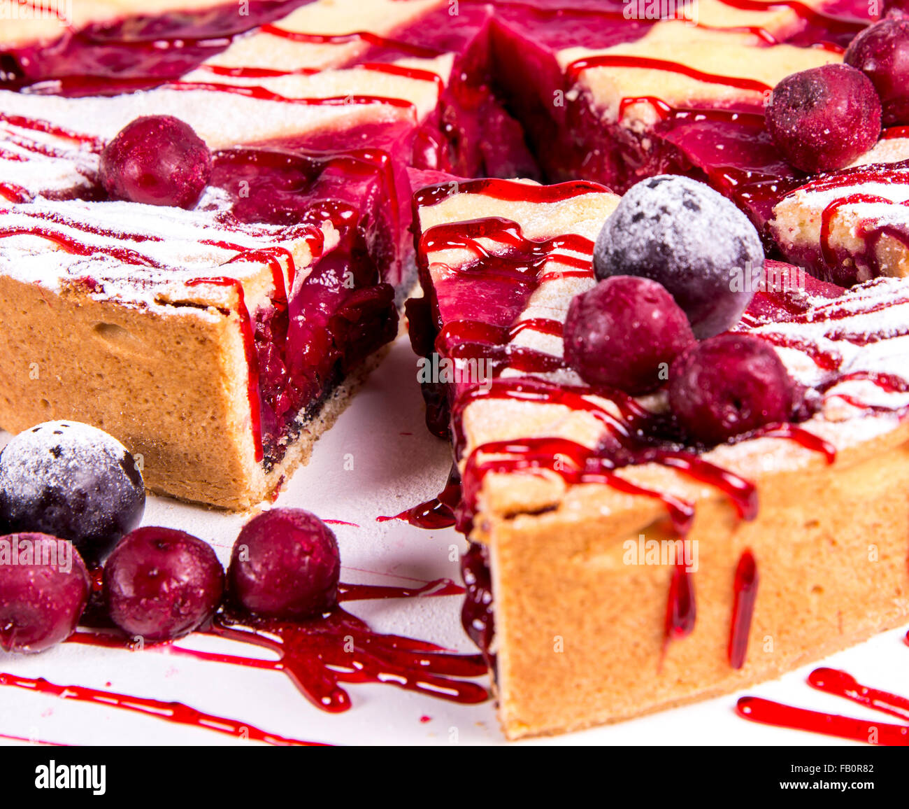 Cherry tart cake Stock Photo - Alamy