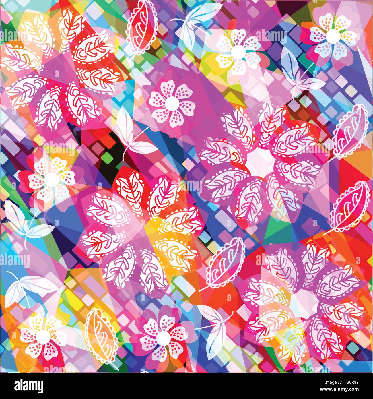 Spring floral backdrop Stock Vector Images - Alamy