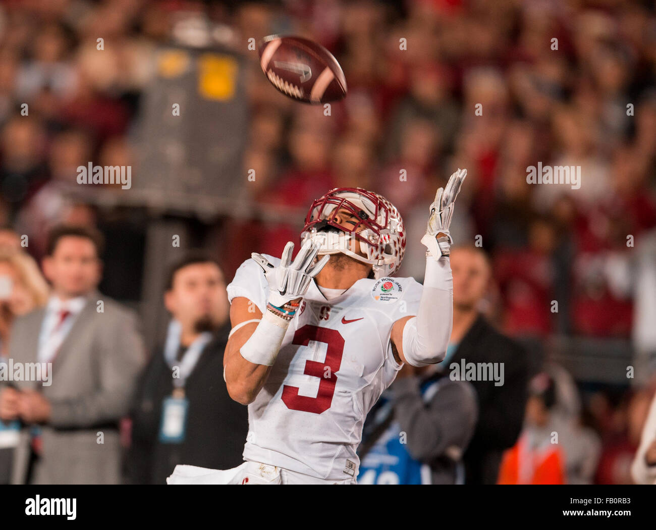 Pasadena, CA. 1st Jan, 2016. Stanford Cardinal wide receiver (3 ...