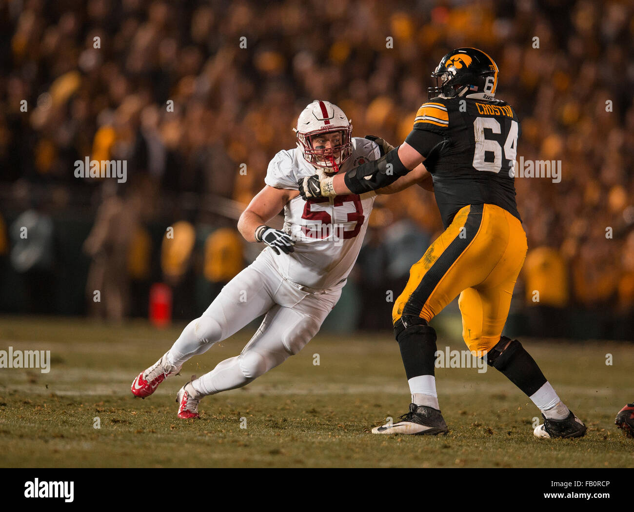Pasadena, CA. 1st Jan, 2016. Stanford Cardinal defensive end (53 ...