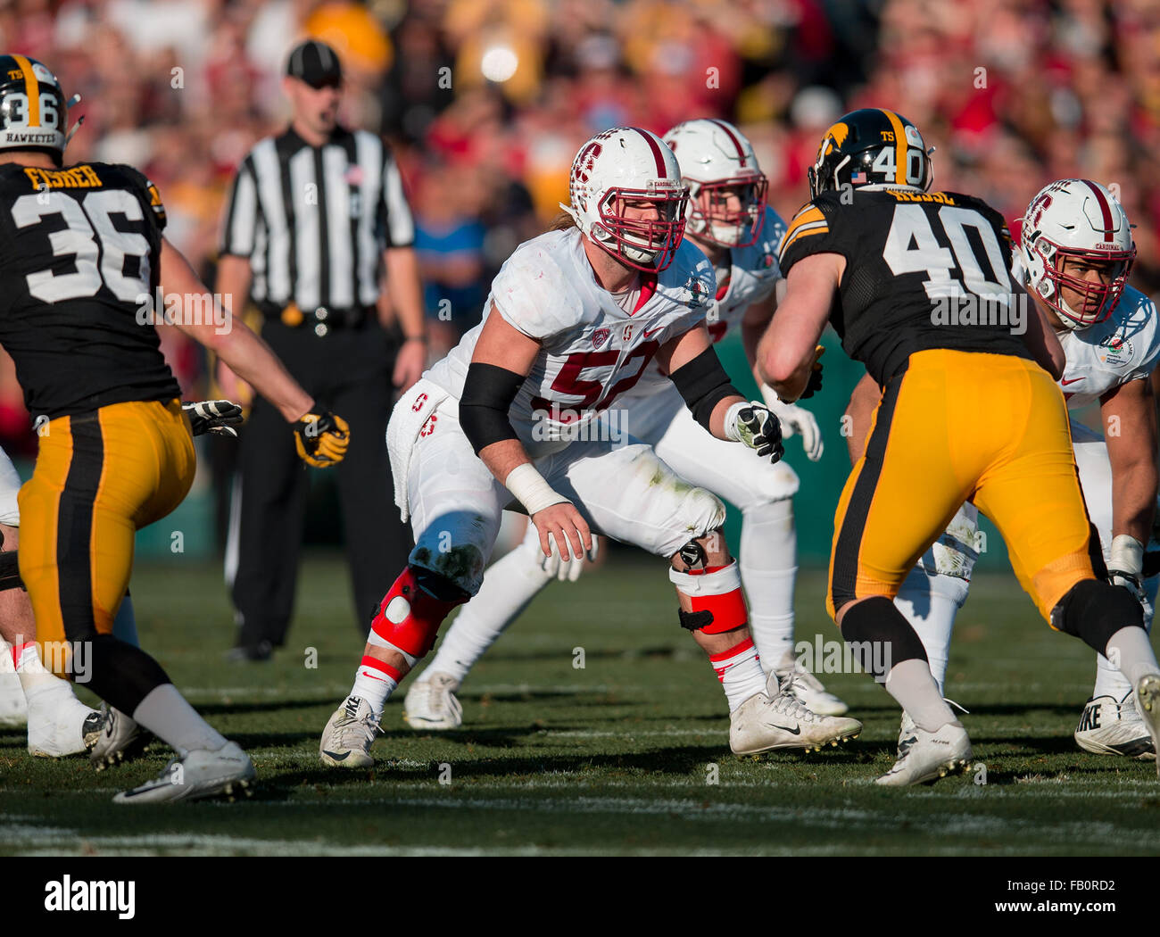 Pasadena, CA. 1st Jan, 2016. Stanford Cardinal center (52) Graham ...