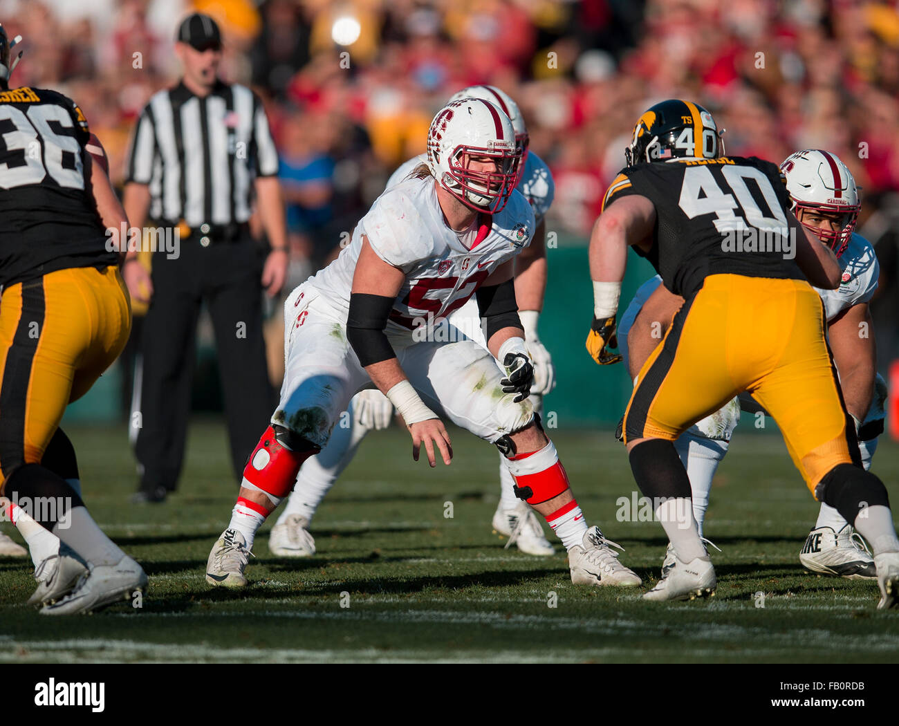 Pasadena, CA. 1st Jan, 2016. Stanford Cardinal center (52) Graham ...
