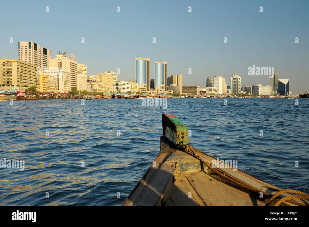 Crossing Dubai Creek (Khor Dubai) on abra from Bur Dubai to Deira ...